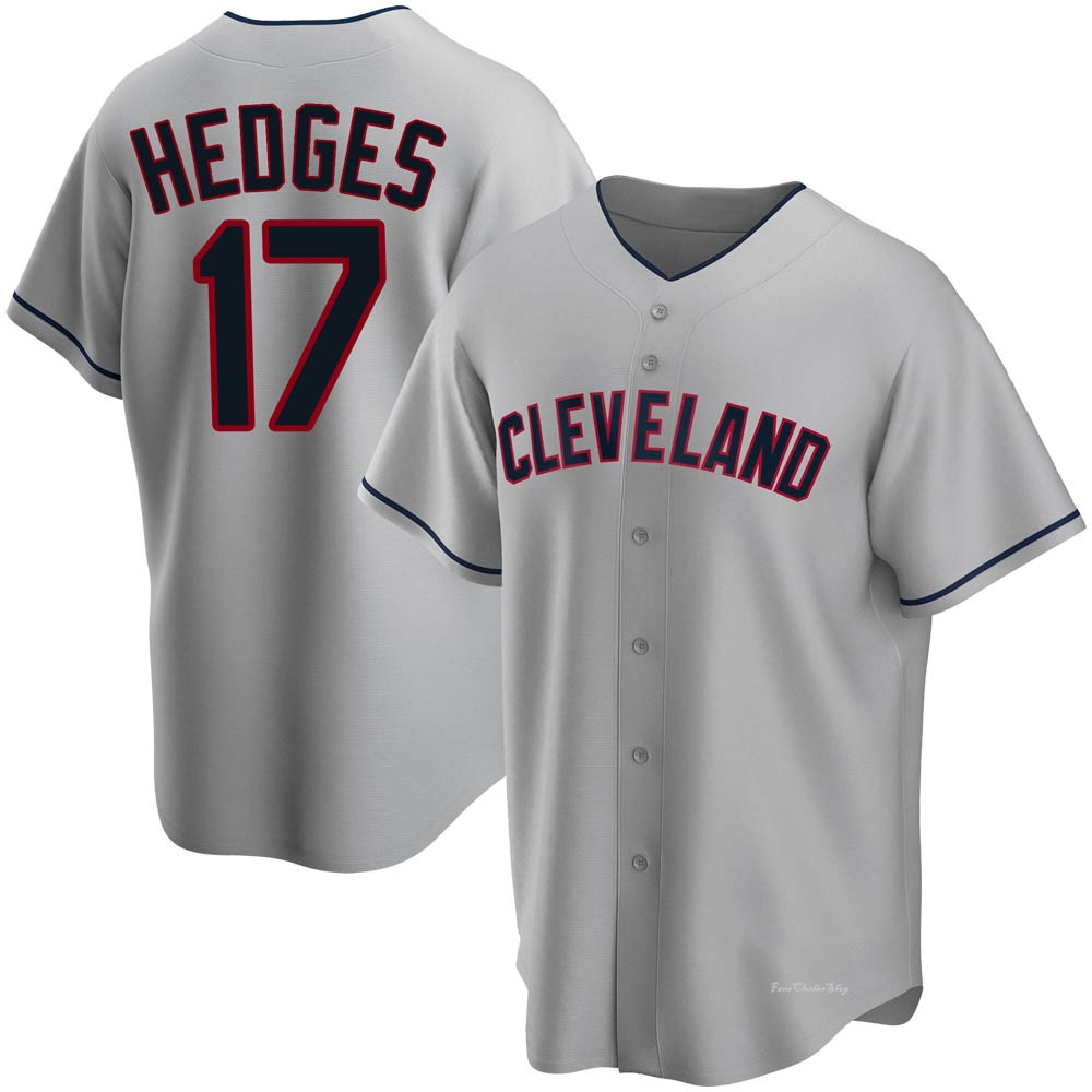 Men's Austin Hedges Cleveland Guardians Replica Gray Road Jersey - Fans ...
