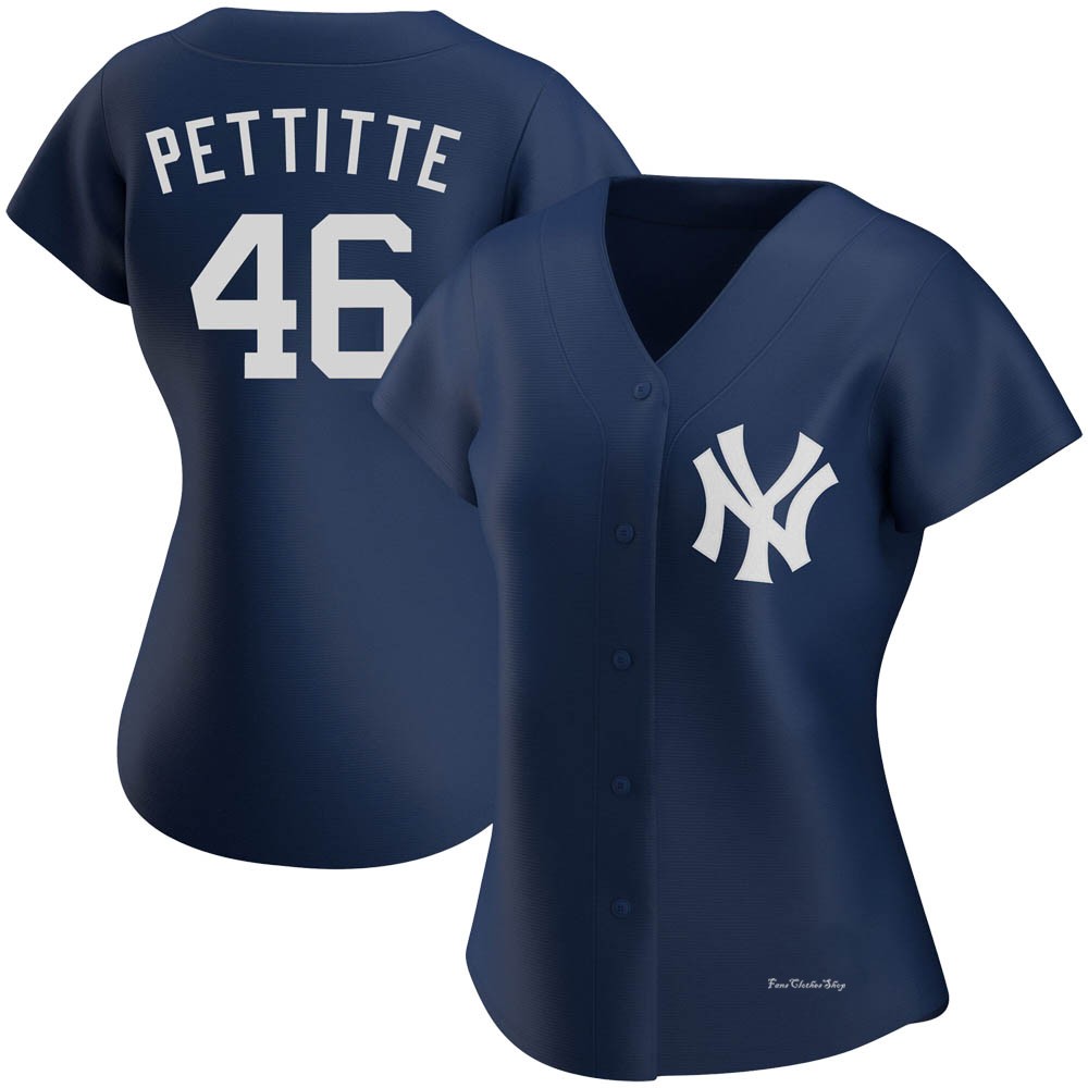 Women's Andy Pettitte New York Yankees Replica Navy Alternate Team ...